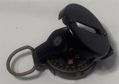 Us Ww2 Black Lensatic Compass Ww2 Nco Wandle Gurley Troy Ny 4691276233
