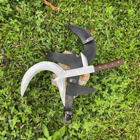 Hunga Munga African Mambele Knife Carbon Steel Blade With Sheath