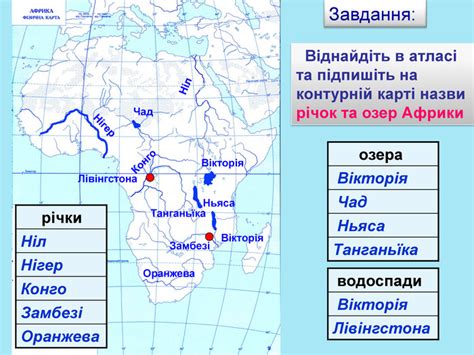 Презентація «Географічна номенклатура Африки Внутрішні води Рельєф