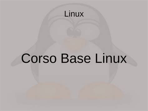 Corso Linux Base Odp