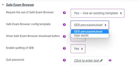 Safe Exam Browser Blocks Other Programs During The Moodle Quiz Digipedagogical Guidelines