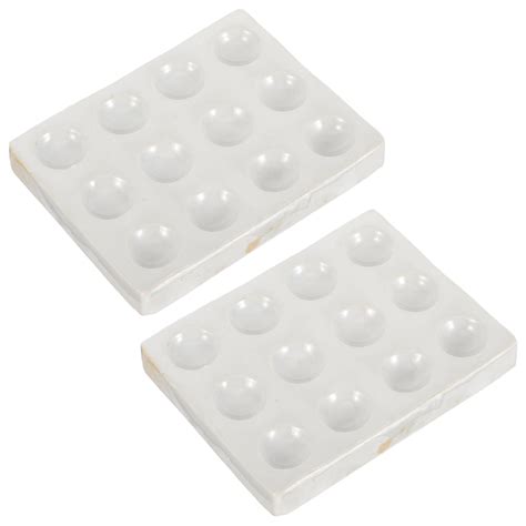 2 Pcs Porcelain Spot Plate Ceramic Reaction Plate Chemical Testing Spot Plate For Laboratory 12