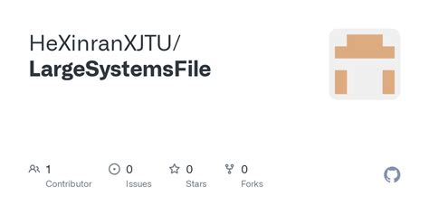 GitHub HeXinranXJTU LargeSystemsFile