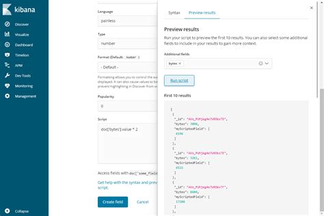 Management Scripted Fields Preview Should Display Additional Fields · Issue 22227 · Elastic