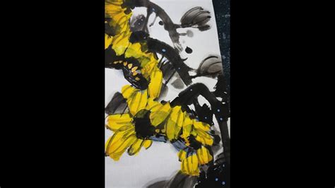 하늘밭 수묵화 교실 해바라기 그리기 Youtube