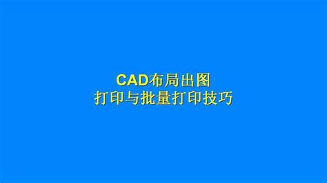Cad布局出图从入门到精通，第十二讲，cad布局打印与批量打印技巧 教育 资格考试 好看视频