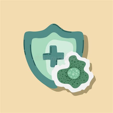 Guard Shield Attacked By Virus Germs And Bacteria Immune System And