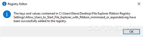 File Explorer Ribbon Settings Registry Fixes Download Softpedia