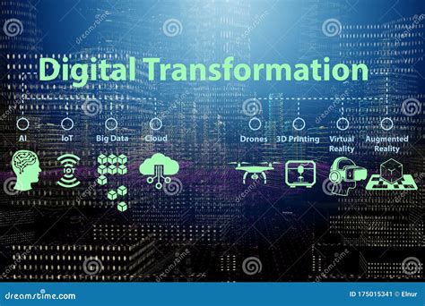 Digital Transformation Concept 3d Rendering Stock Illustration Illustration Of Cloud Future