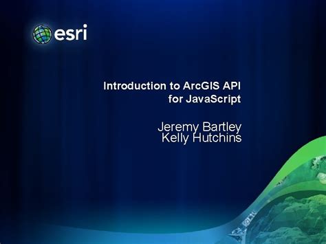 introduction to arc gis api for java script