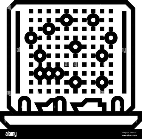 Battleship Board Game Table Line Icon Vector Illustration Stock Vector Image And Art Alamy