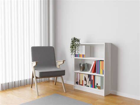 Белый книжный стеллаж, низкий 80x106см на заказ онлайн-конструкторе ...