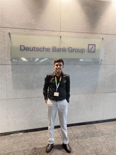 Srajan Sohani On Linkedin Internship Deutschebank Technologyintern