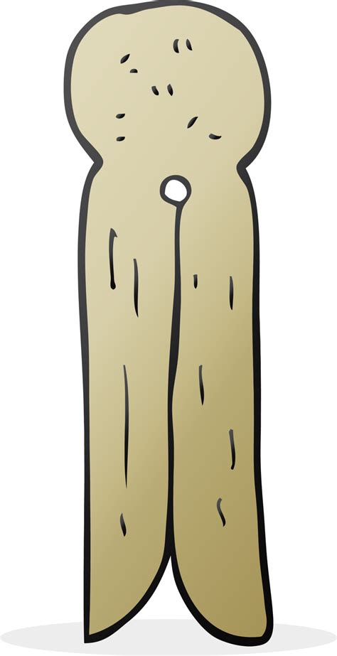 Cartoon Old Style Wooden Peg 36453935 Png