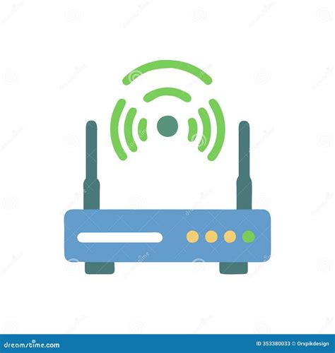 wireless router icon for internet connectivity stock vector