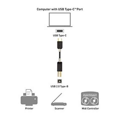 Getuscart Cable Matters Usb C Printer Cable Usb C To Usb B Cable Usb C To Printer Cable In