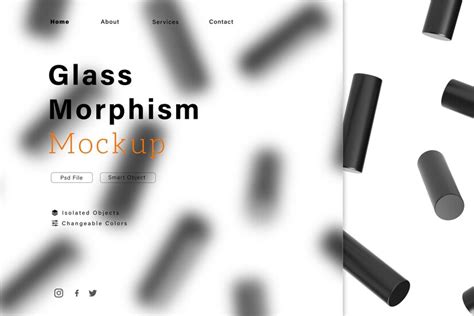 Premium Psd Interface Presentation Mockup Glass Effect Mockup Template