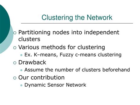 Ppt Ece 695 Project Presentation Clustering Sensor Network Using