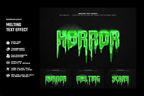 melting text effect masterbundles