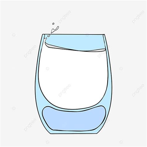 손으로 그린 만화 스타일 일러스트 투명 유리 클립 아트 우유 우유 만화 컵 간단한 스타일 Png 일러스트 및 Psd 이미지