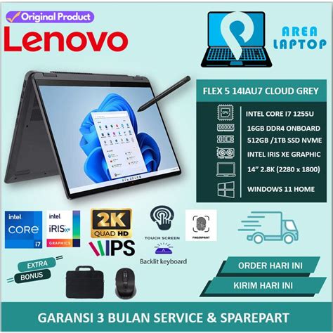 Jual Laptop Lenovo Ideapad Flex I Intel I U Gb Gb Ssd Iris Xe K Touch Windows