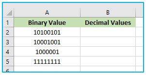 How To Use BIN2DEC Function In Excel