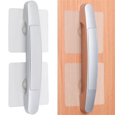 철물가이드 접착식 베란다문손잡이 G603 실버 180