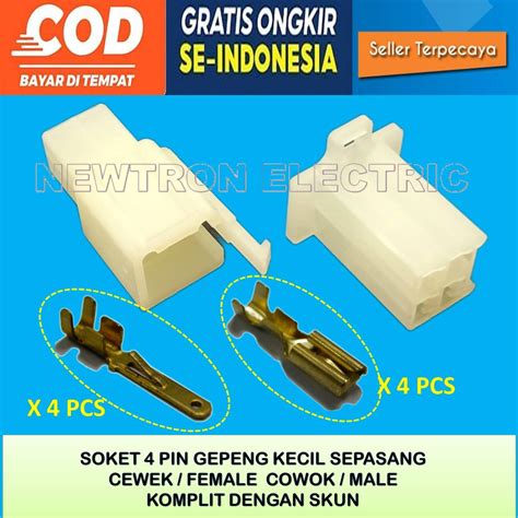 Jual Soket Pin Soket Konektor Socket Connector Kabel Gepeng Kecil Pin Bahan Nilon Tahan