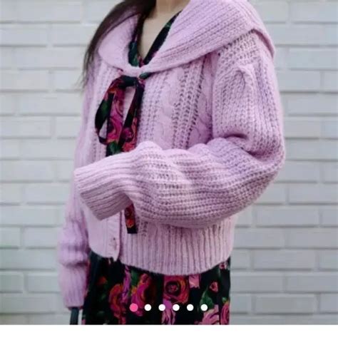 Cardigan 메르시제이부티크루즈핏가디건핑크가디건봄가디건예쁜가디건 On Bunjang With Safe Global Shipping