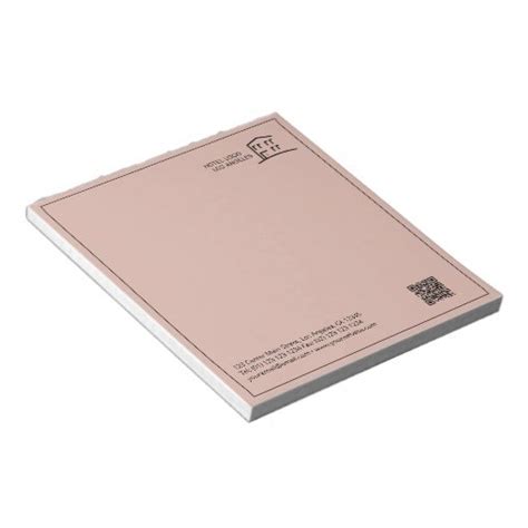 Qr Code Business Logo Promotional Pink Notepad Zazzle