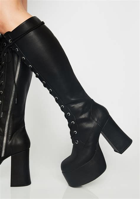 Current Mood Platform Lace Up Boots Boots Black Platform Boots Platform Boots