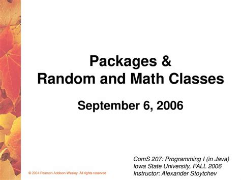 Packages And Random And Math Classes Ppt Download