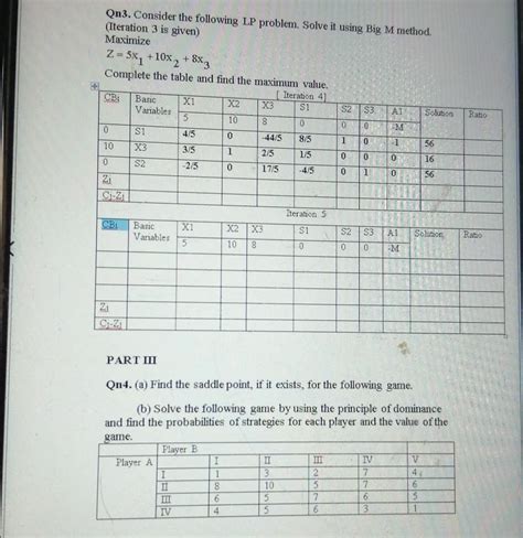 Solved Basic Ratio Qn3 Consider The Following Lp Problem