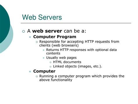 Ppt Web Servers Powerpoint Presentation Free Download Id3146258
