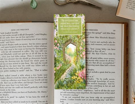 Secret Garden Quote Bookmark Frances Hodgson Burnett Book Lover T