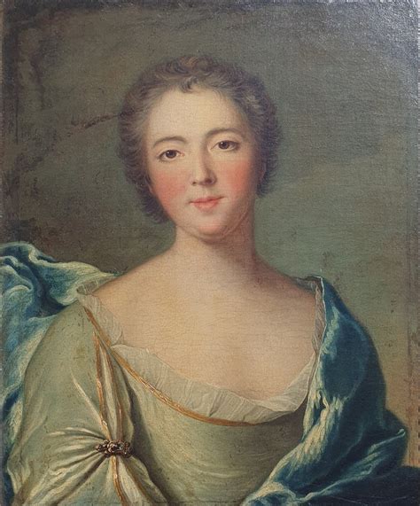 Proantic Portrait Of Madame De Pompadour Presumed Of Jean Marc Natt