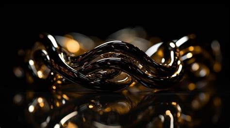 Abstract Gold And Black Wave Pattern Modern Seamless Background Premium Ai Generated Image