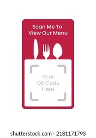 Scan Me View Our Menu Restaurant Stock Vector Royalty Free 2181171793 Shutterstock