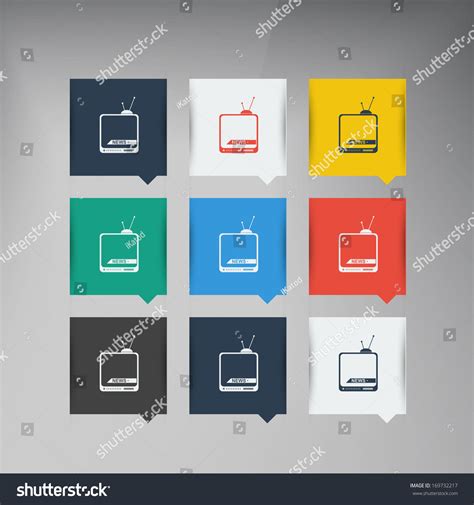 Vector Flat Ui Design Trend Set Stock Vector Royalty Free 169732217 Shutterstock