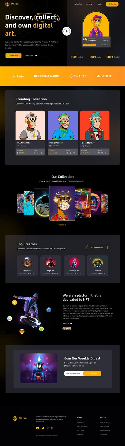 Crypto NFT Marketplace UI Product Design On Behance
