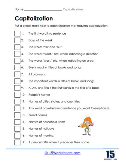 Capitalization Worksheets Boost Writing Conventions 15 Capitalization Worksheets Boost Writing Conventions 15