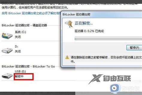 硬盘分区bitlocker被加密怎么办 硬盘bitlocker加密怎么解除 自由资讯