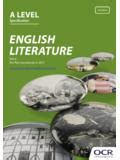 OCR A Level English Literature H472 Specification Ocr A Level English Literature H472