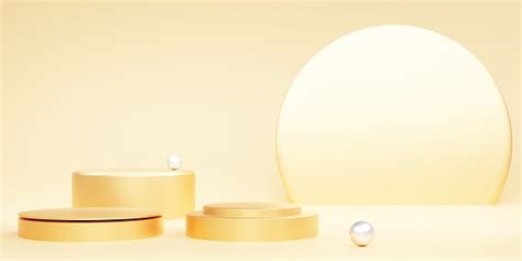 빈 금 연단 추상 적 최소화 배경의 3d 렌더링 광고 디자인 화장품 광고 쇼 기술 배너 음식 패션 고급 스러움을위한 장면 그림 제품 디스플레이 복사 공간 0명에 대한 스톡