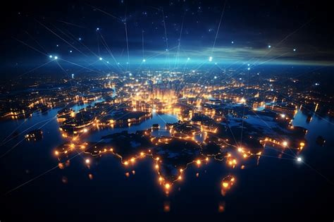 Premium Ai Image Connectivity Digital Network Technology Background