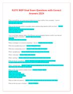 FLETC BOP Final Exam Questions With Correct Answers DocMerit