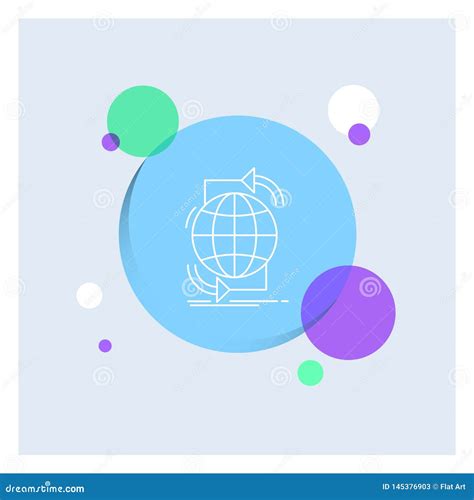 Connectivity Global Internet Network Web White Line Icon Colorful