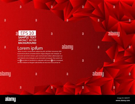 Red Polygon Abstract Vector Background With Copy Space Vector Illustration Stock Vector Image