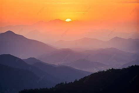 산 위에 아름다운 일몰 강원도 침착한 높은 해상도 배경 일러스트 및 사진 무료 다운로드 Pngtree