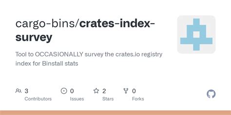Github Cargo Binscrates Index Survey Tool To Occasionally Survey